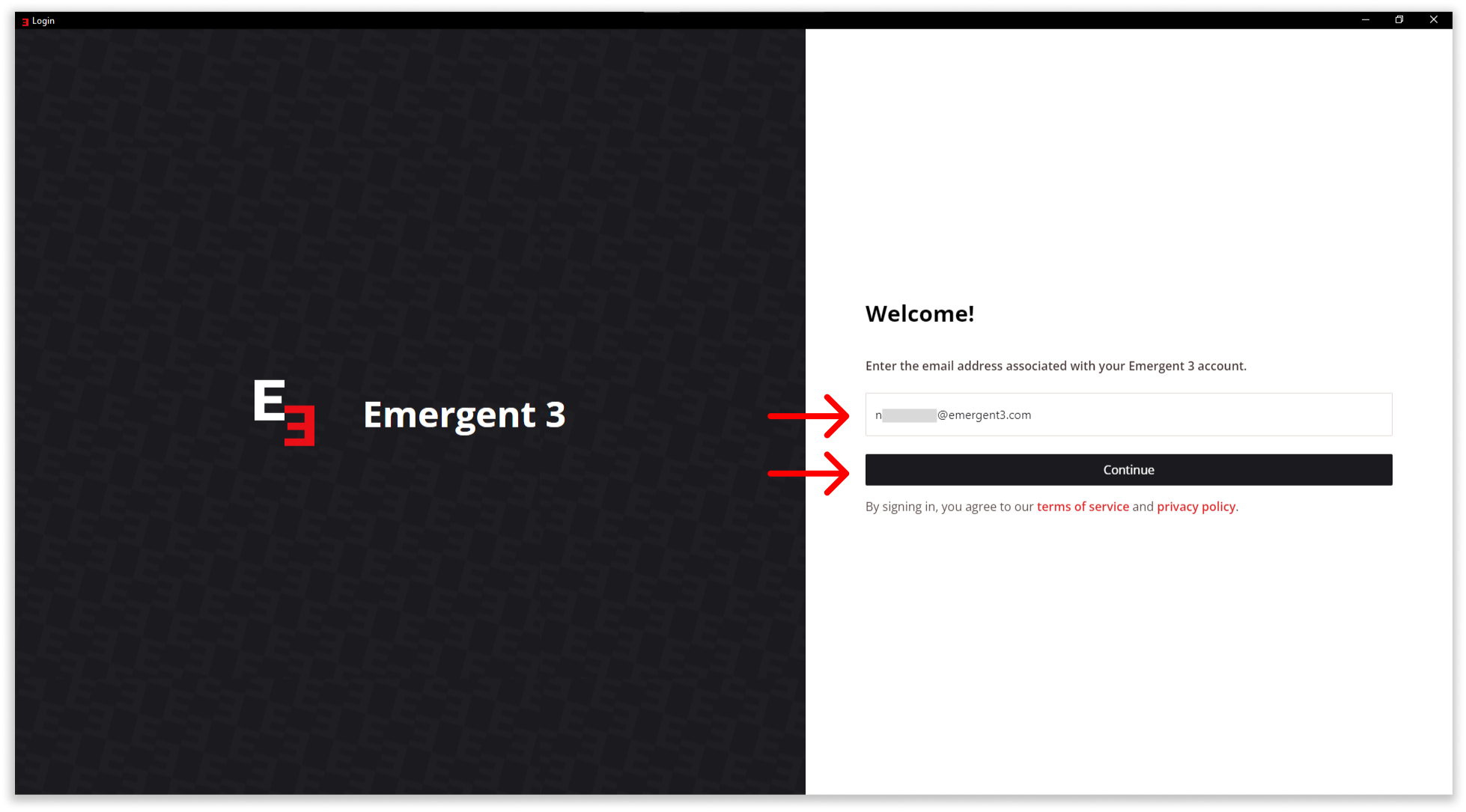 Create an Account and Login to E3